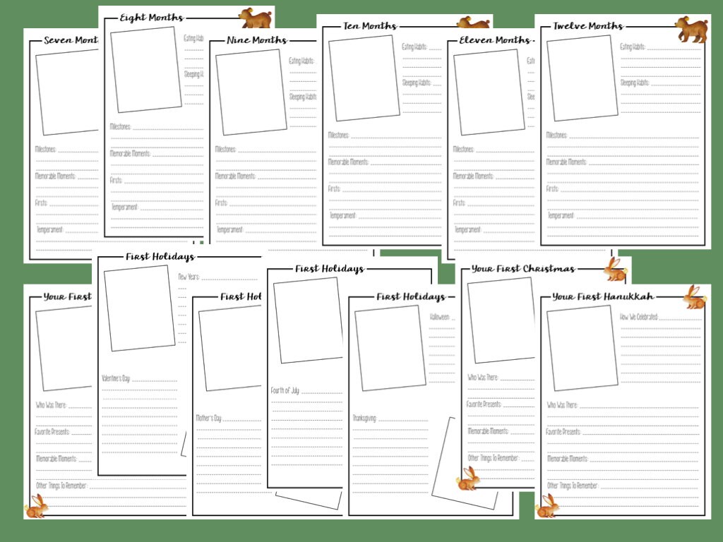 Printable Baby Book - Forest Animals, Woodland Animals - Etsy