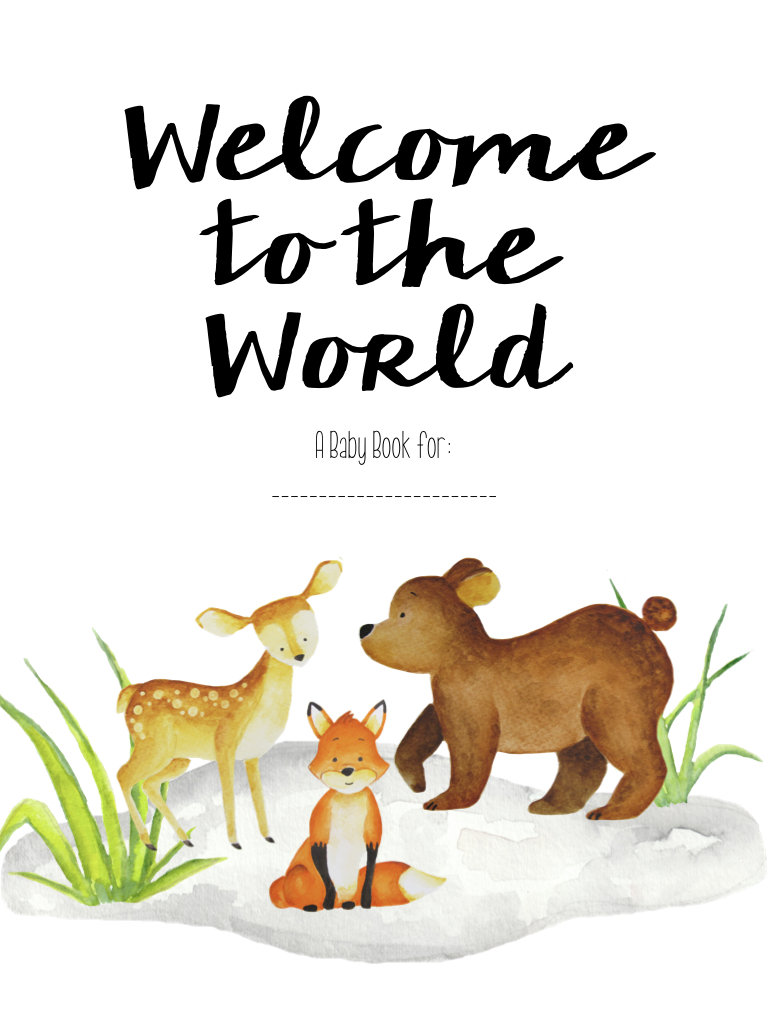 Printable Baby Book - Forest Animals, Woodland Animals - Etsy