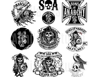 Sons of Anarchy Svg Bundle SAMCRO SVG Bundle Svg Png Dxf Eps Pdf Digital Download Instant ...