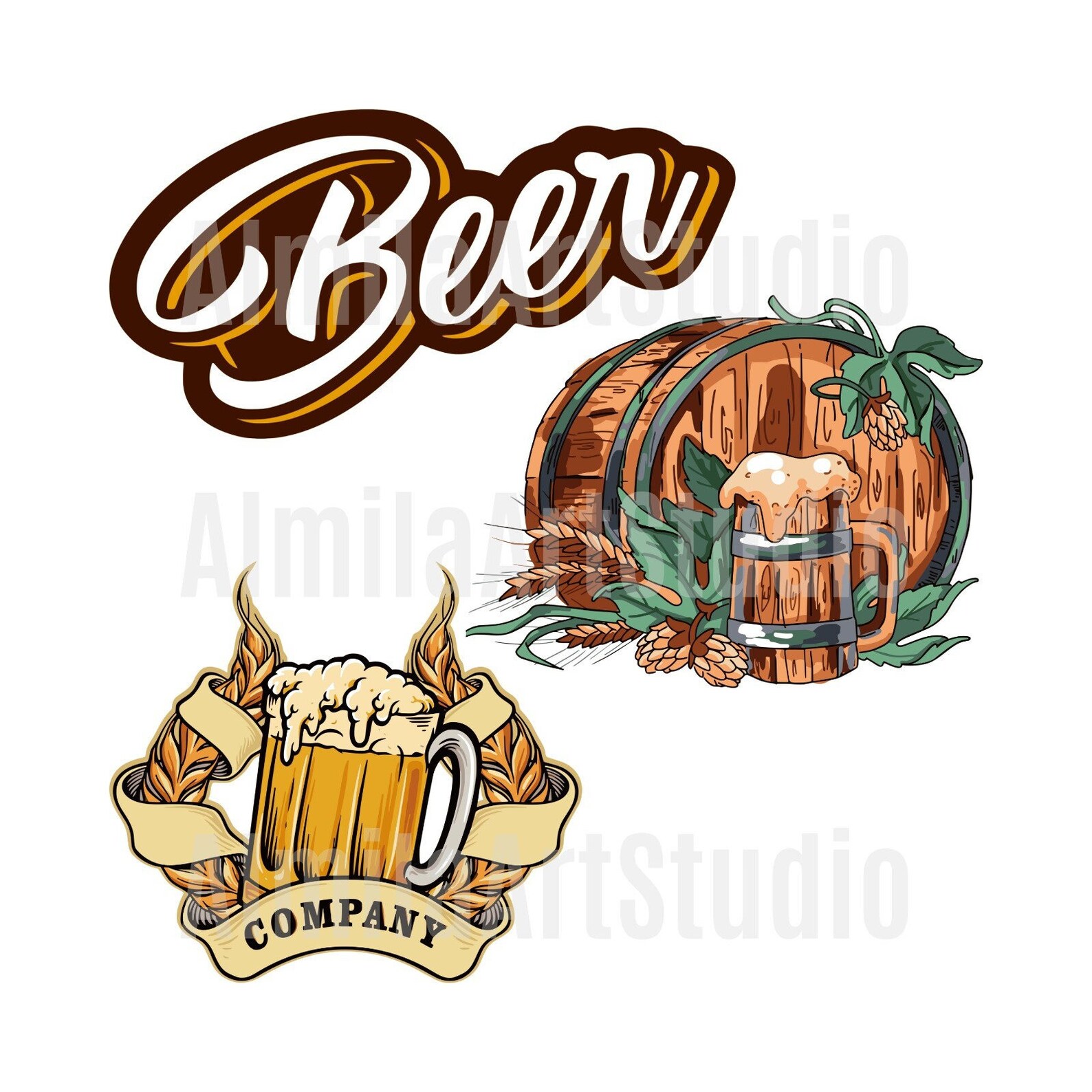 Beer Svg Bundle Clipart, Beer Png, Beer Cut File for Cricut, Digital ...