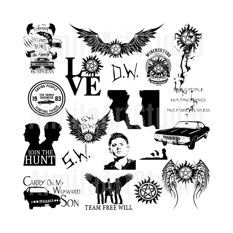 Supernatural Svg Bundle Winchester Svg Png Dxf Eps Pdf - Etsy