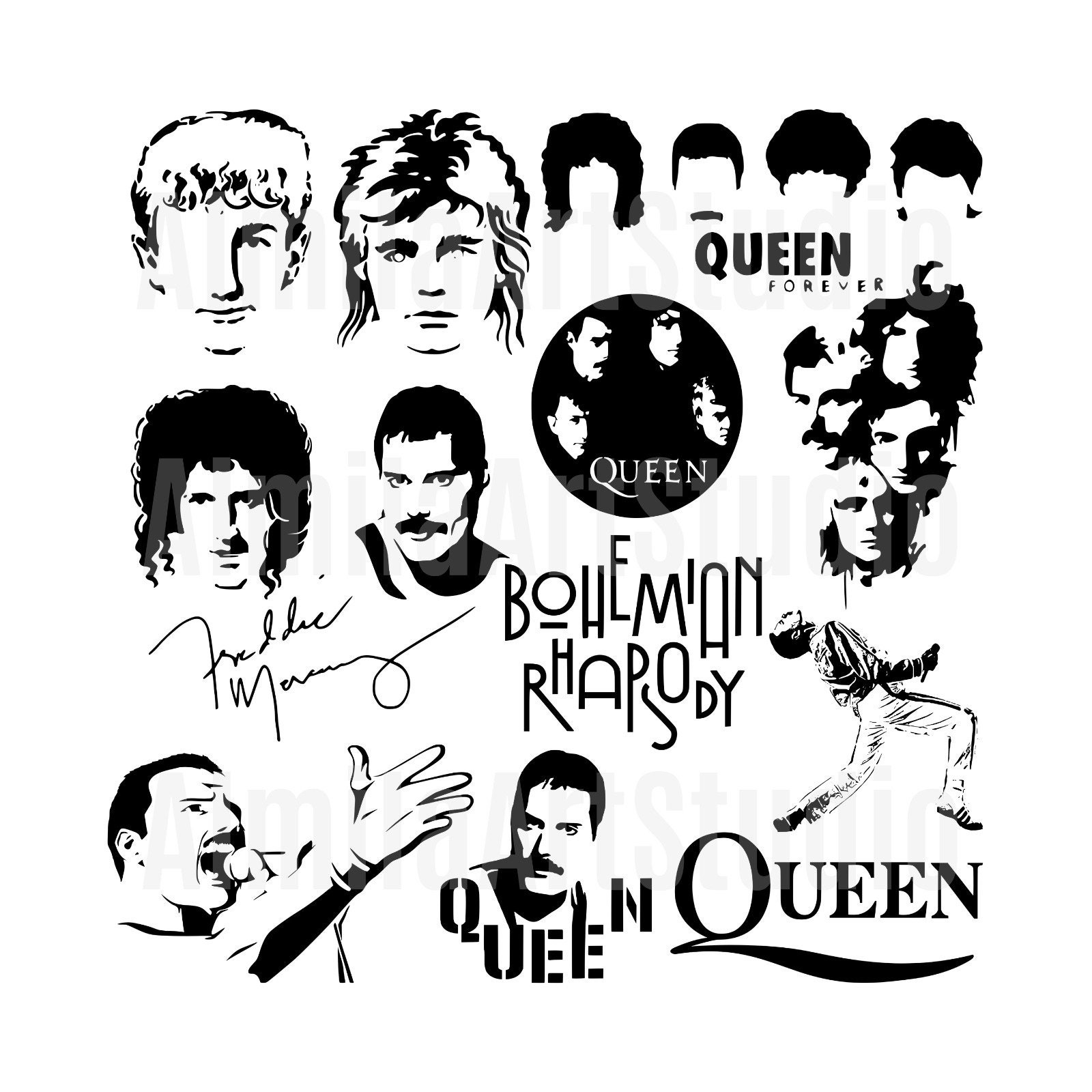 Queen Band Silhouette