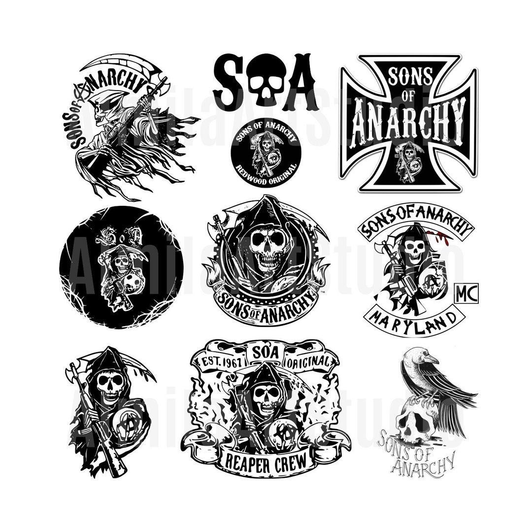 Sons of Anarchy Svg Bundle SAMCRO SVG Bundle Svg Png Dxf Eps Pdf Digital Download Instant ...