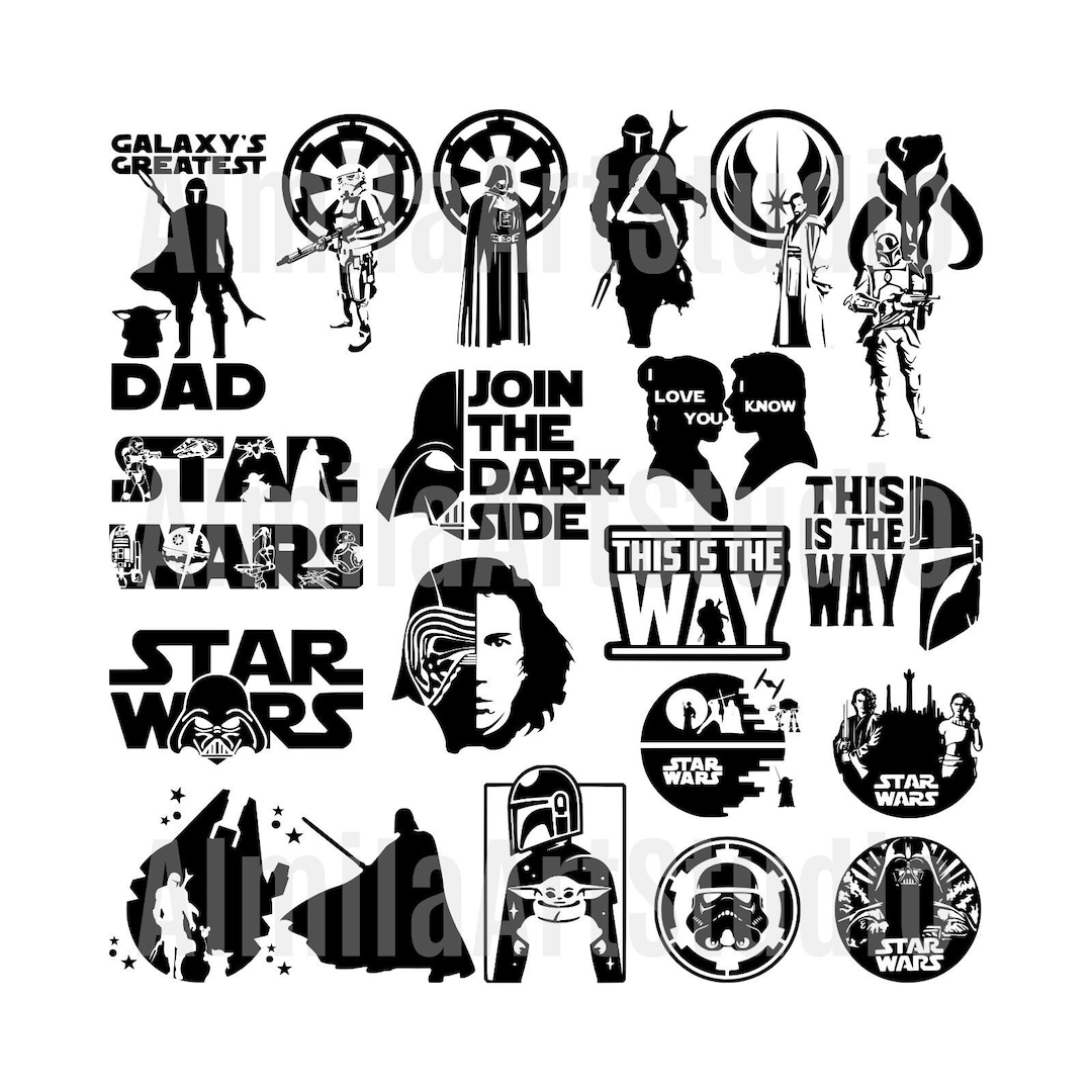 Star Wars SVG Bundle Cut File For Cricut Téléchargements numériques Svg ...