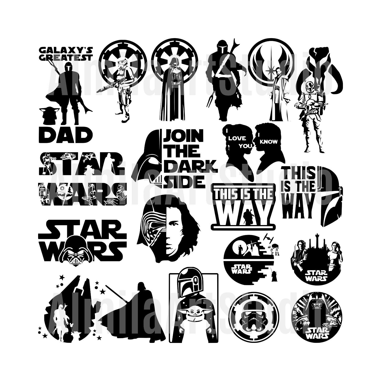 Star Wars SVG Bundle Cut File for Cricut Digital Downloads - Etsy