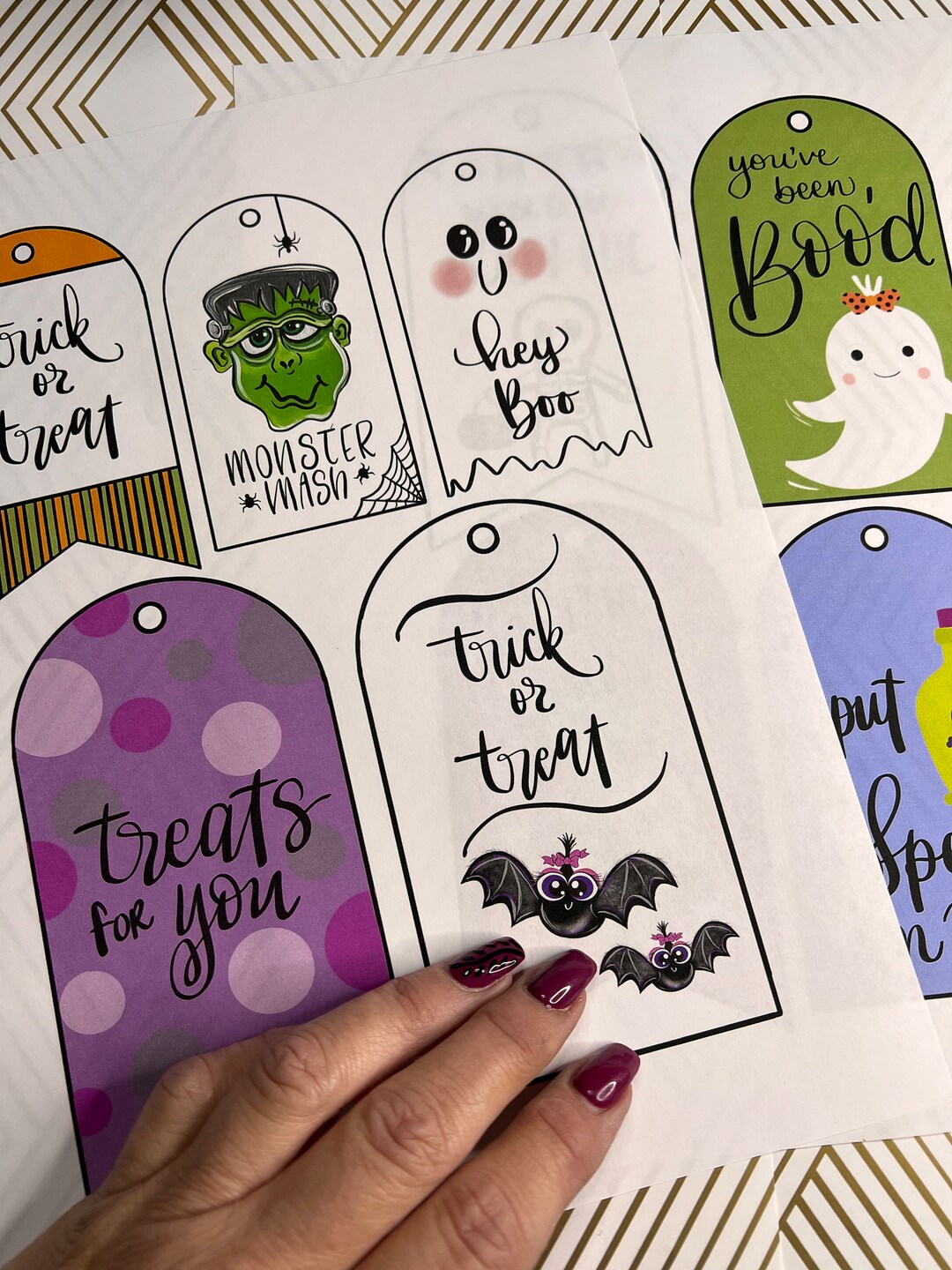 Halloween Gift Tags Printable Instant Digital Download, Youve Been Bood ...