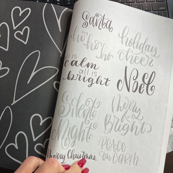 Book. Beginner's Brush Lettering Workbook Hand Lettering - Etsy