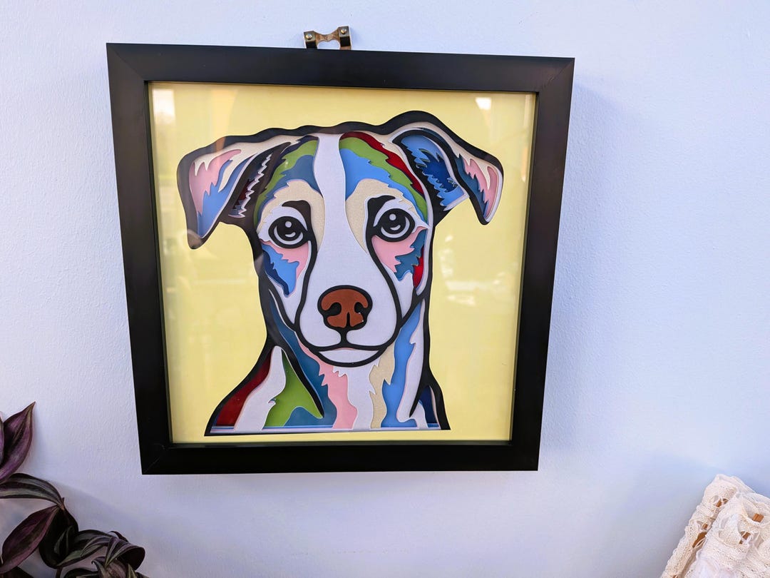 Abstract Jack Russell Art for Dog Lovers Gift, 3D Pet Portrait - Etsy