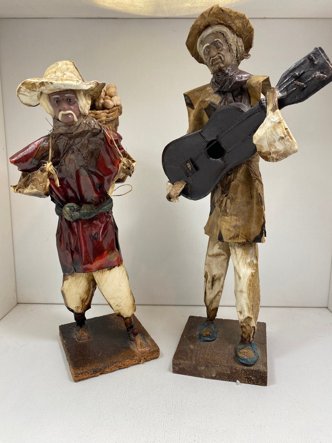 1960s Mexican Paper Mache Folk Art Figurines Handmade Vintage Decor - Etsy