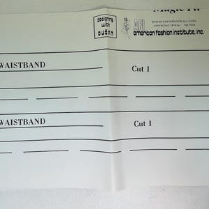 1976 Magic-fit Master Pattern for Pants by American Fashion Institute ...