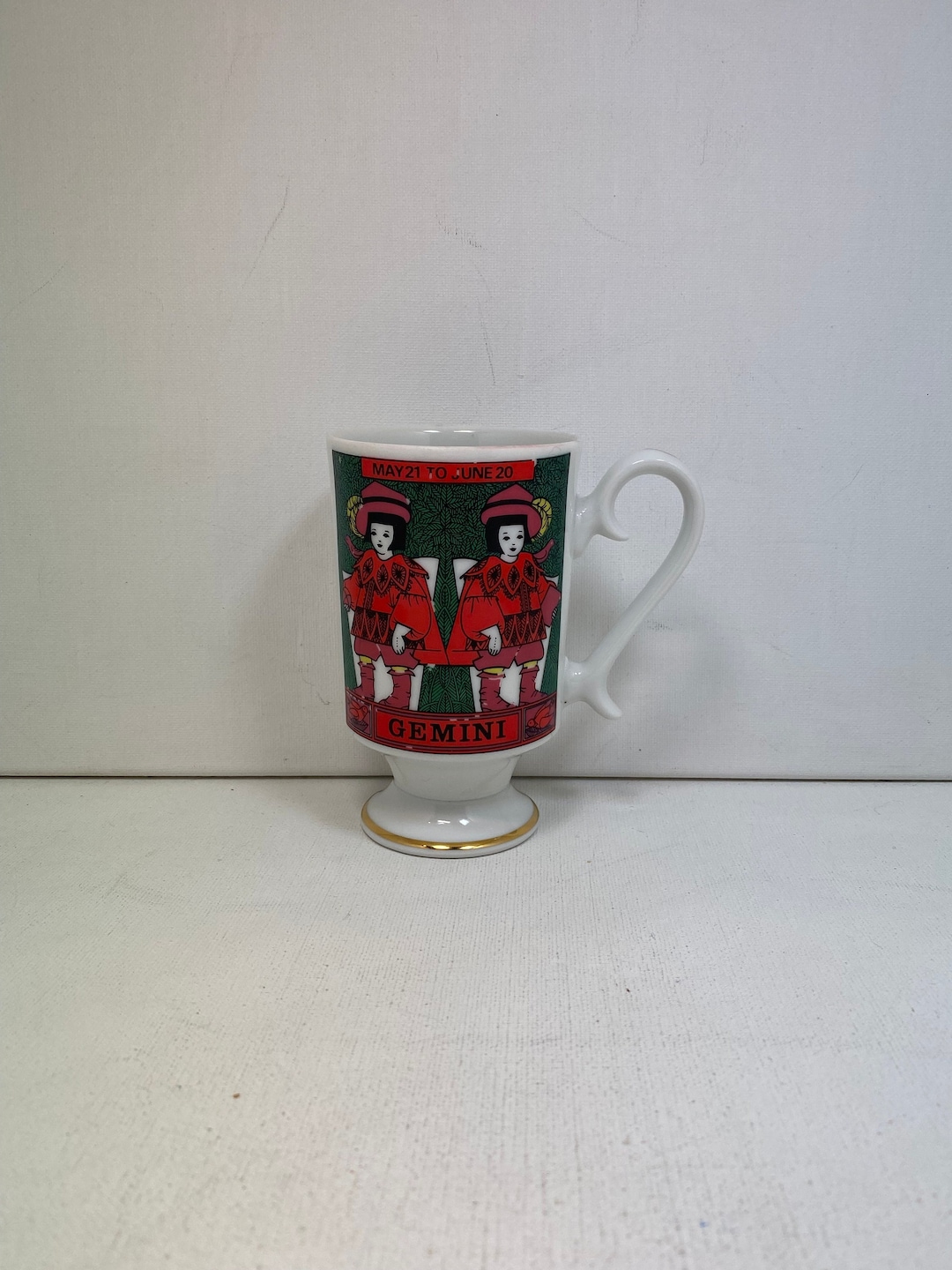 1960s Ceramic Gemini Smug Mug Zodiac by Elena Royal Crown - Etsy