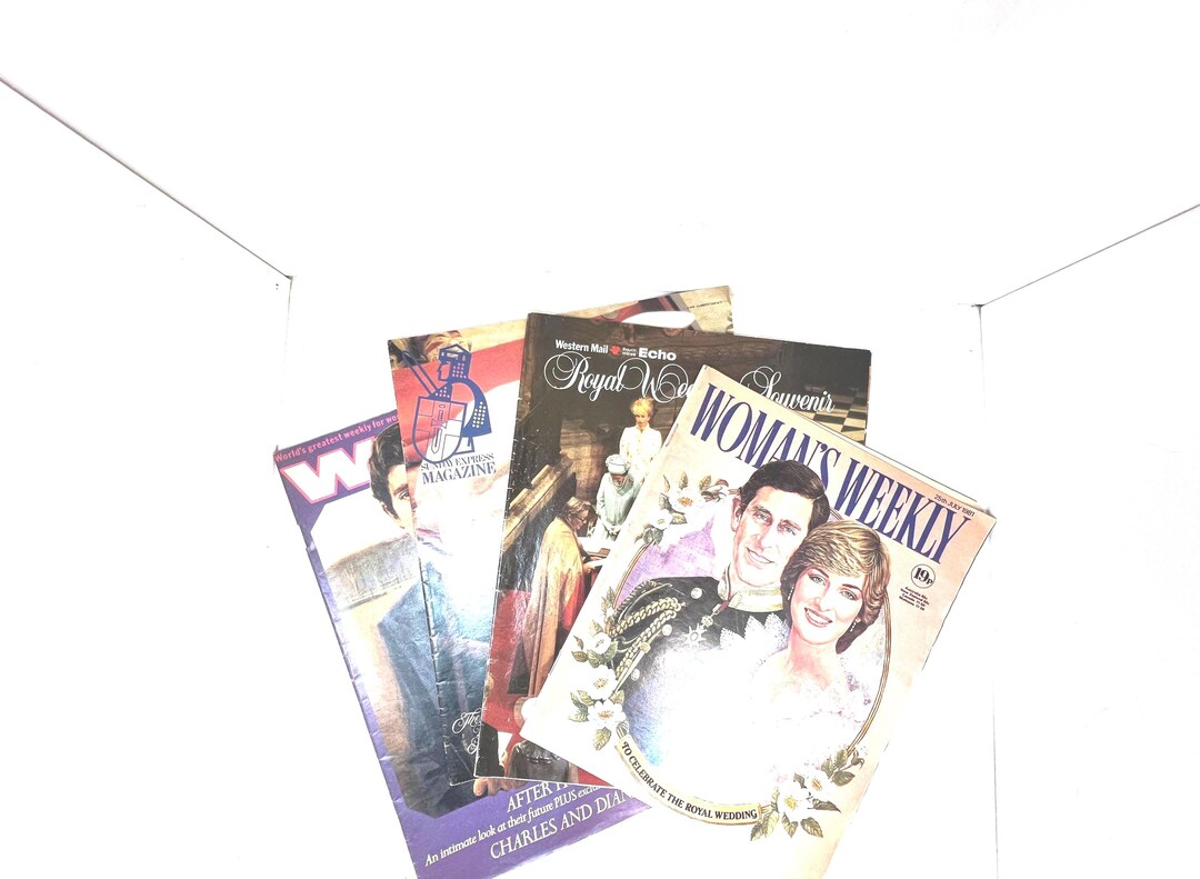 Set of 4 Vintage 1981 Royal Wedding Magazines - Charles and Diana ...