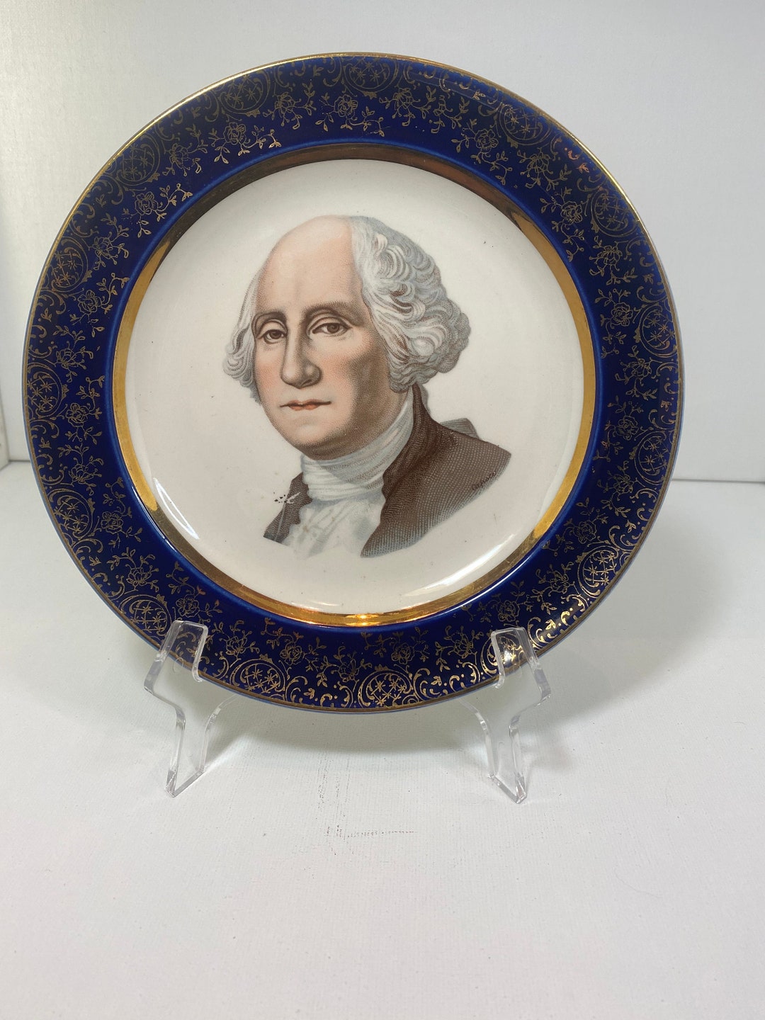 1980's Capsco Collectable: Small George Washington Plate - Etsy