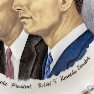 Vintage Kennedy Brothers Tribute Plate JFK & RFK Gilded Memorabilia - Etsy