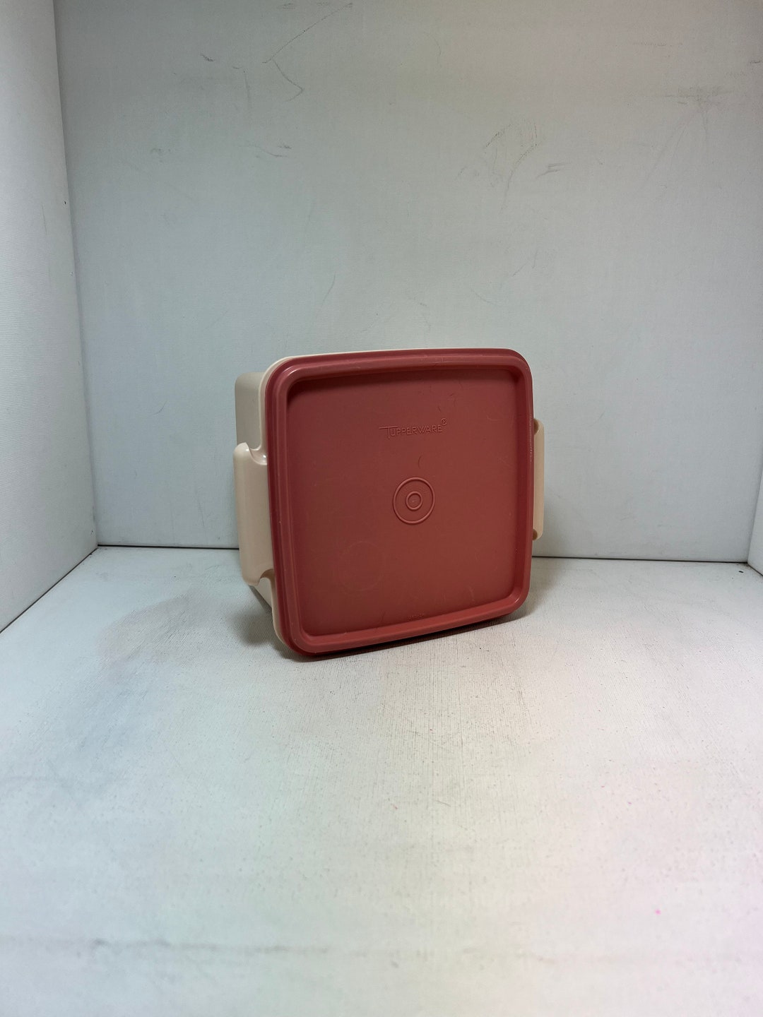 Vintage 1980s Tupperware Square Storage Container - Dusty Rose ...