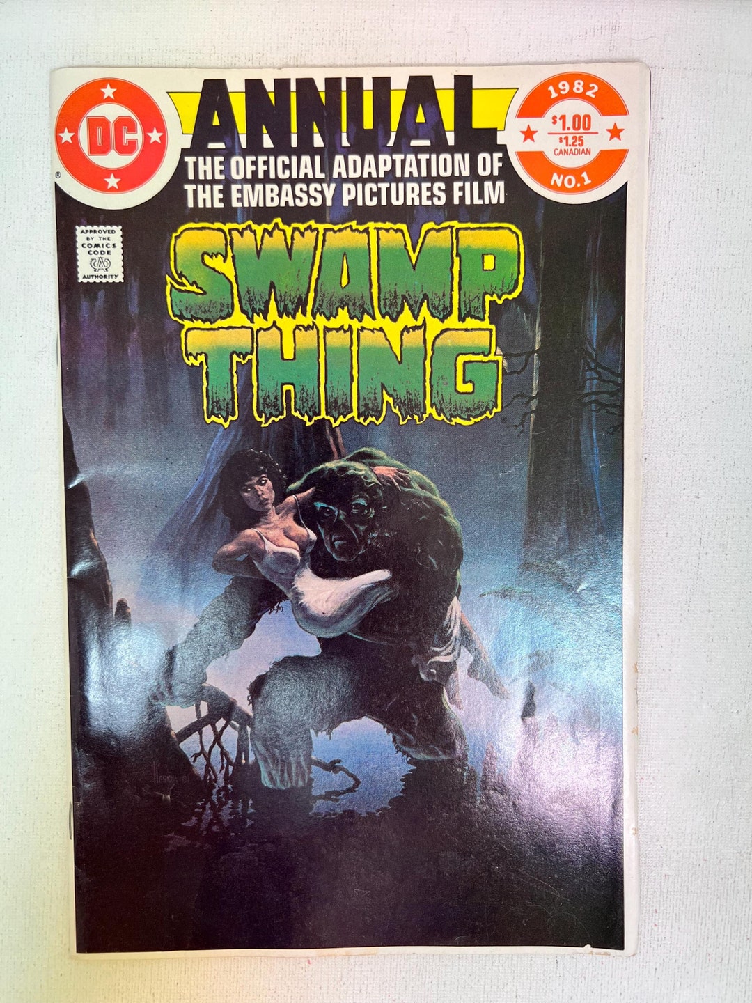 Swamp Thing Annual #1 1982 DC Comic Movie Adaptation Embassy Pictures ...