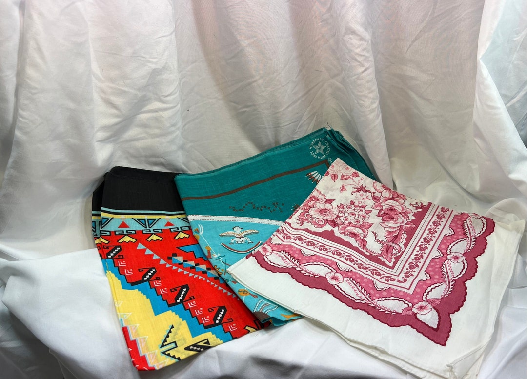1990's American Made Handkerchief Trio RN 16463 & RN - Etsy