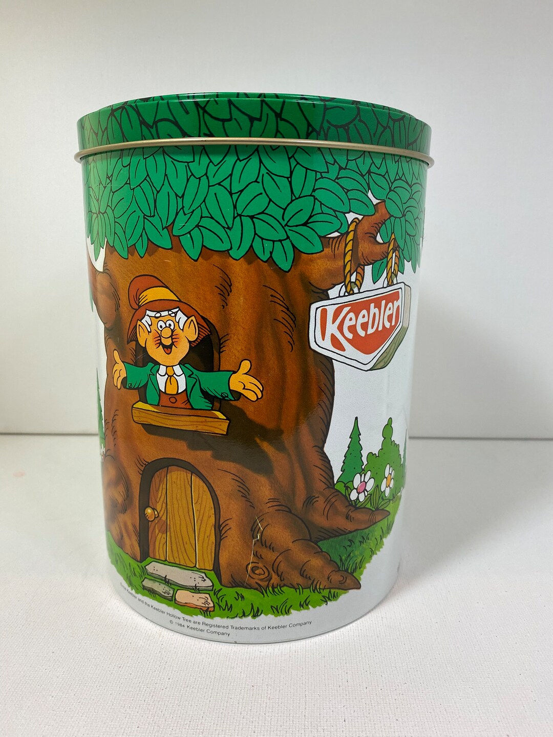 1984 Keebler Tree Tin Ernie's Vintage Keepsake - Etsy