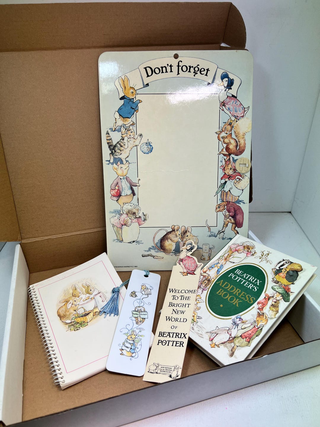 Vintage 1980s Beatrix Potter Stationery Set Peter Rabbit Address Book ...