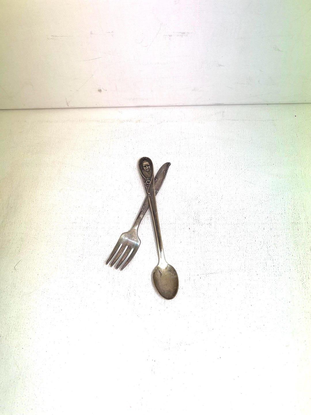 Vintage 1950s Gerber Silver-plated Baby Spoon & Community Baby Fork ...