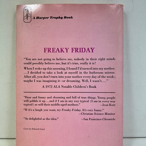 1973 'freaky Friday' by Mary Rodgers Harper Trophy - Etsy