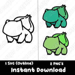 Pokémon SVG, Pokémon PNG, Bisasam SVG-Datei, Umriss, Cricut, Silhouette ...