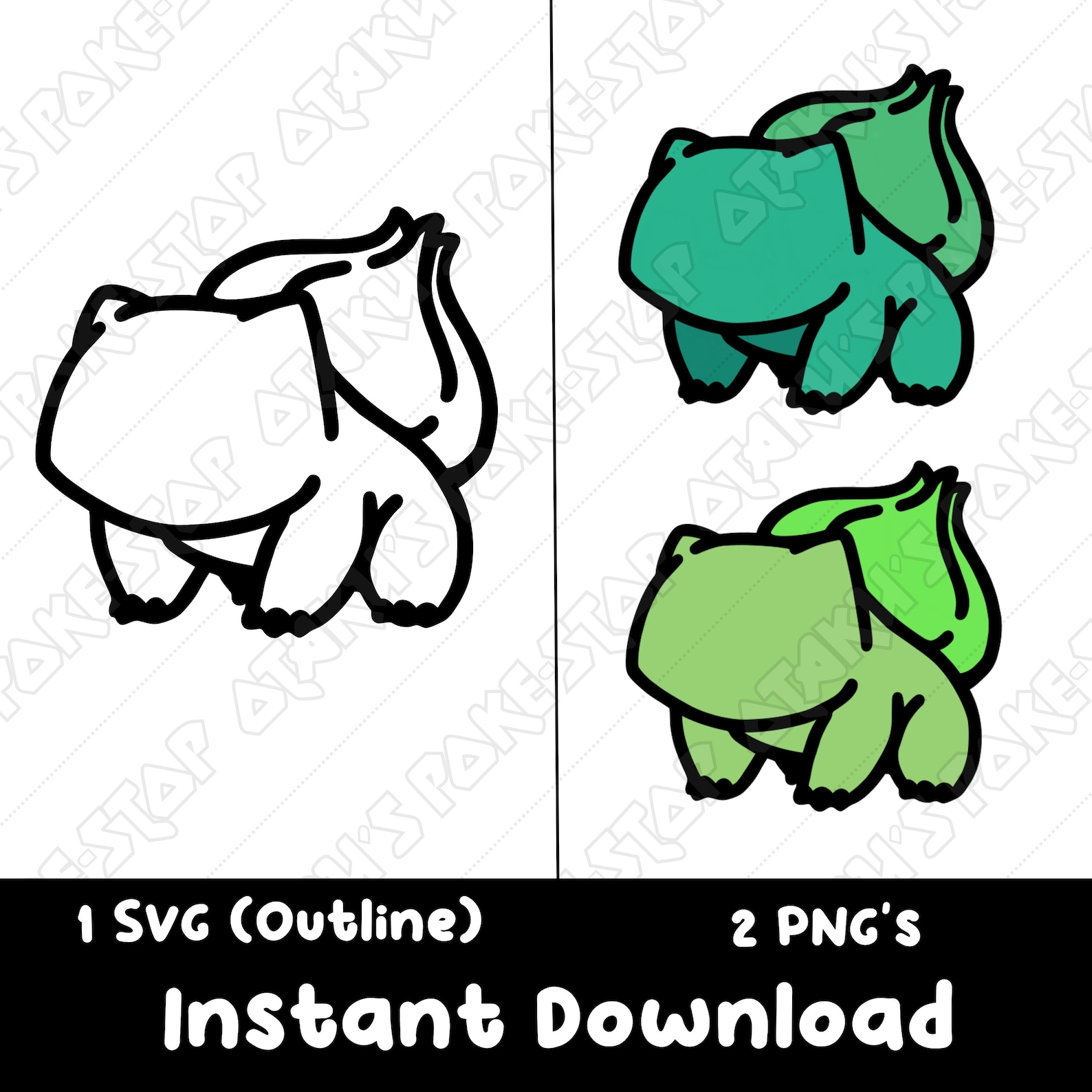 Pokémon SVG, Pokémon PNG, Bulbasaur SVG File, Svg Outline, Cricut ...
