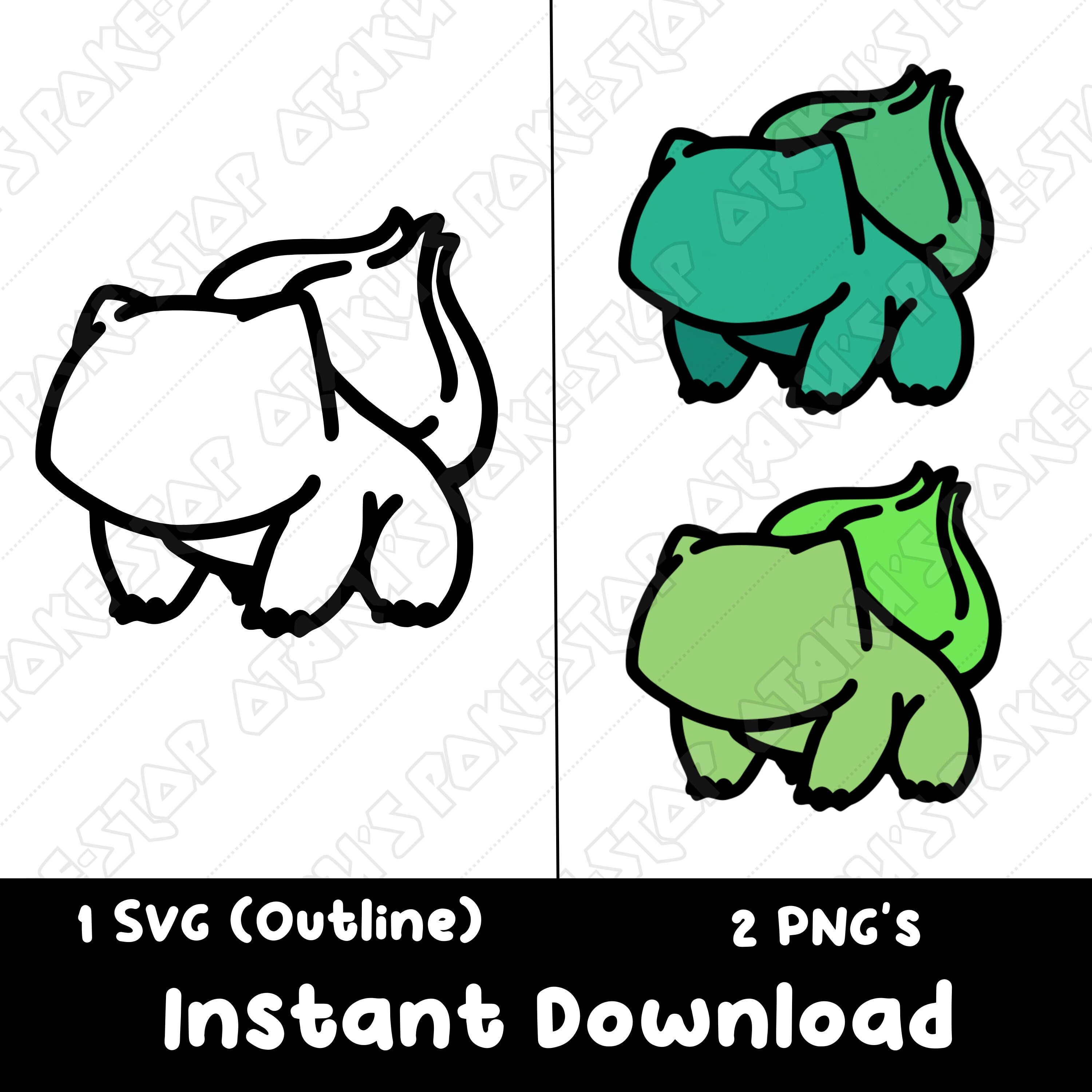 Pokémon SVG, Pokémon PNG, Bulbasaur SVG File, Svg Outline, Cricut ...