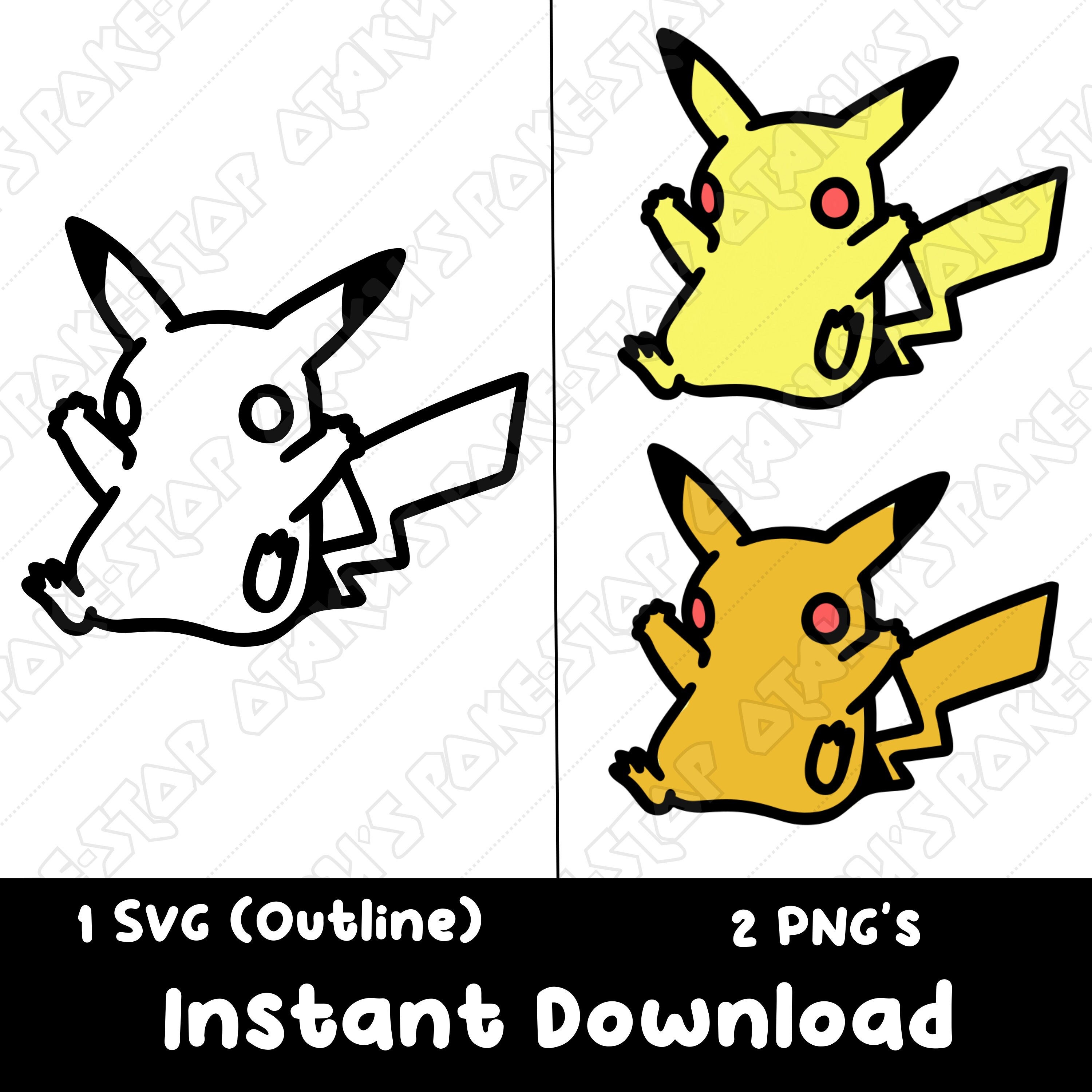 Pokémon SVG, Pokémon PNG, Pikachu SVG File, Svg Outline, Cricut ...