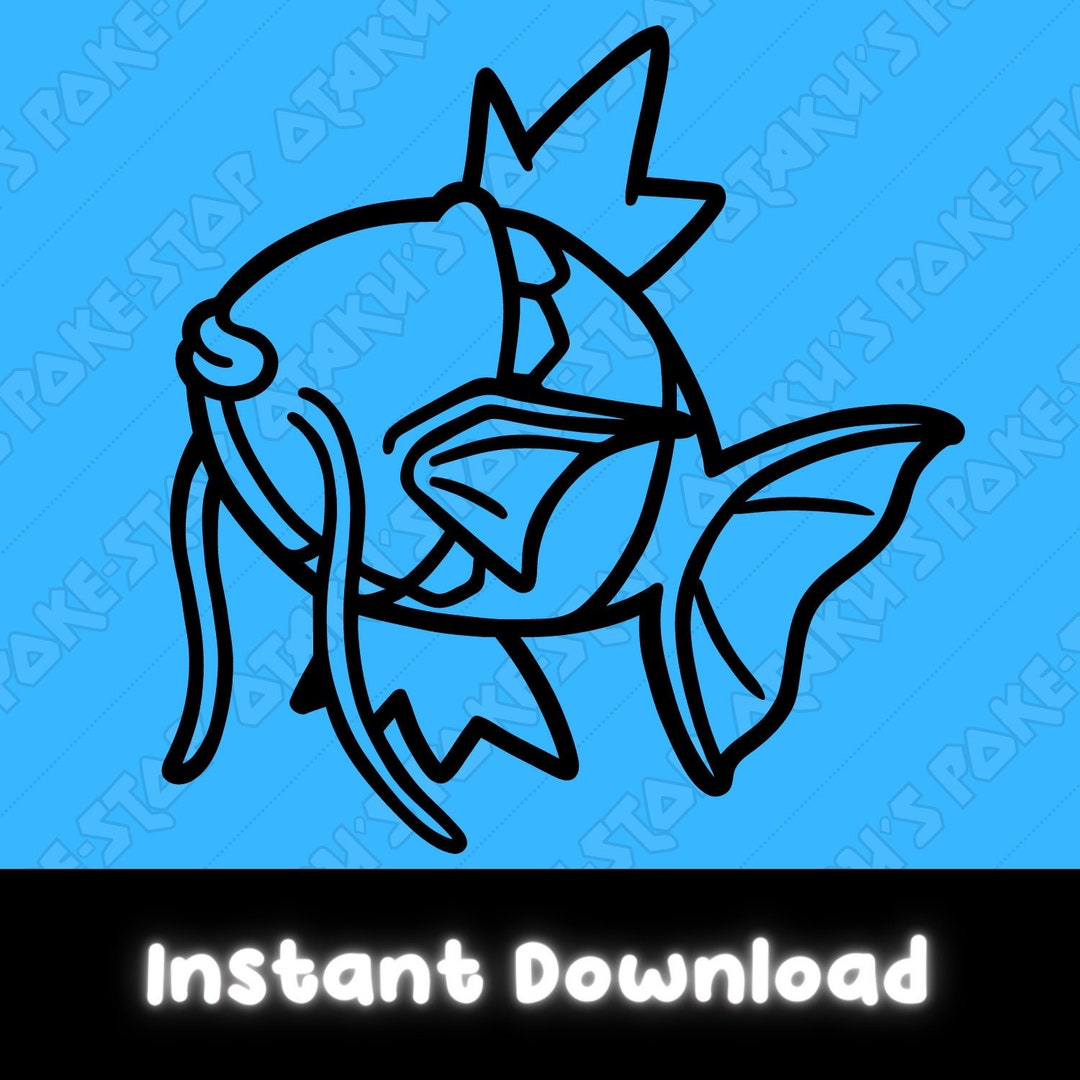 Pokémon SVG Magikarp SVG File SVG Outline Cricut - Etsy Denmark