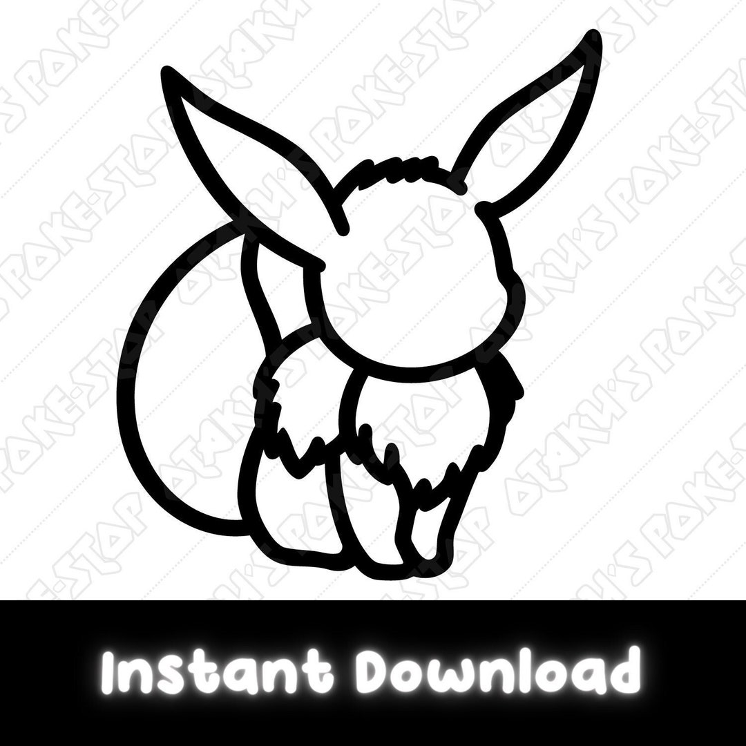 Pokémon SVG Eevee SVG File SVG Outline Cricut Silhouette - Etsy