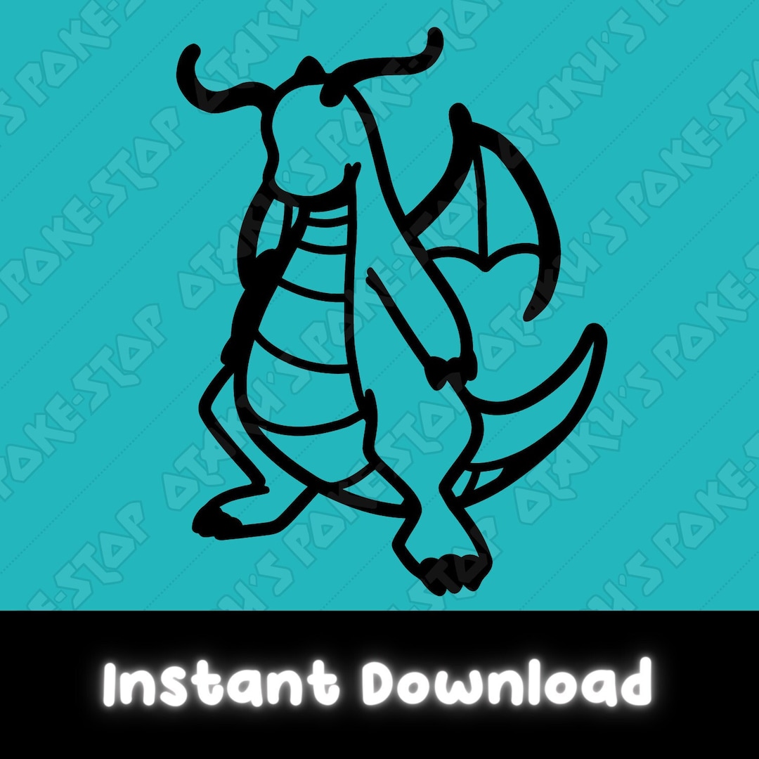 Pokémon SVG Archivo Dragonite SVG Esquema SVG Cricut - Etsy México