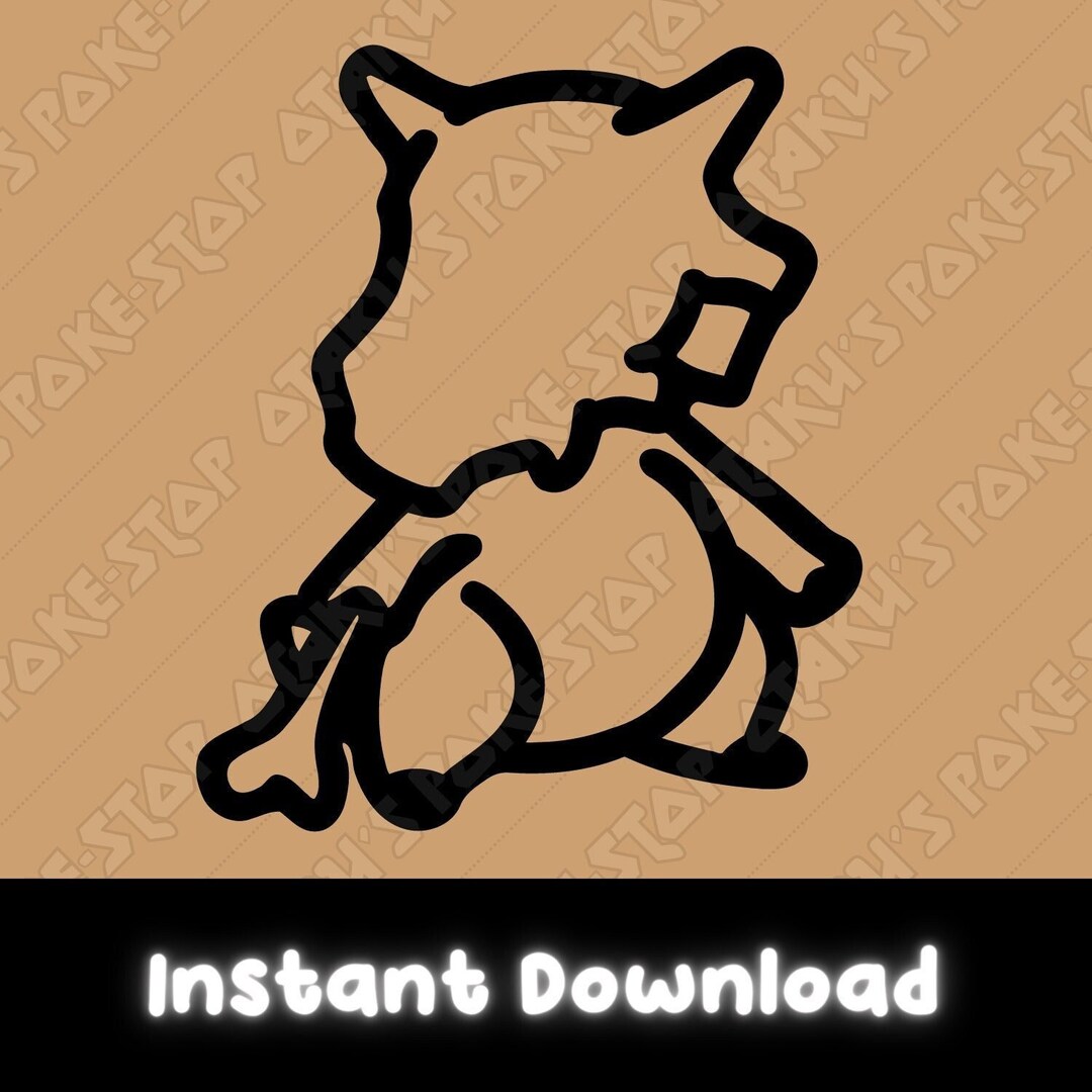 Pokémon SVG Cubone SVG File SVG Outline Cricut Silhouette - Etsy Singapore