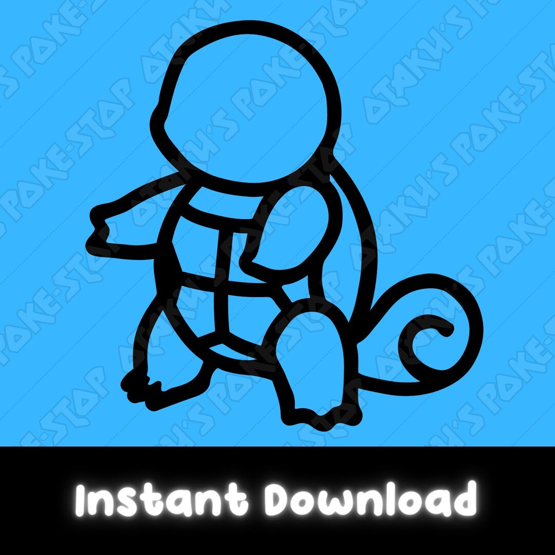 Pokémon SVG Squirtle SVG File SVG Outline Cricut - Etsy 日本