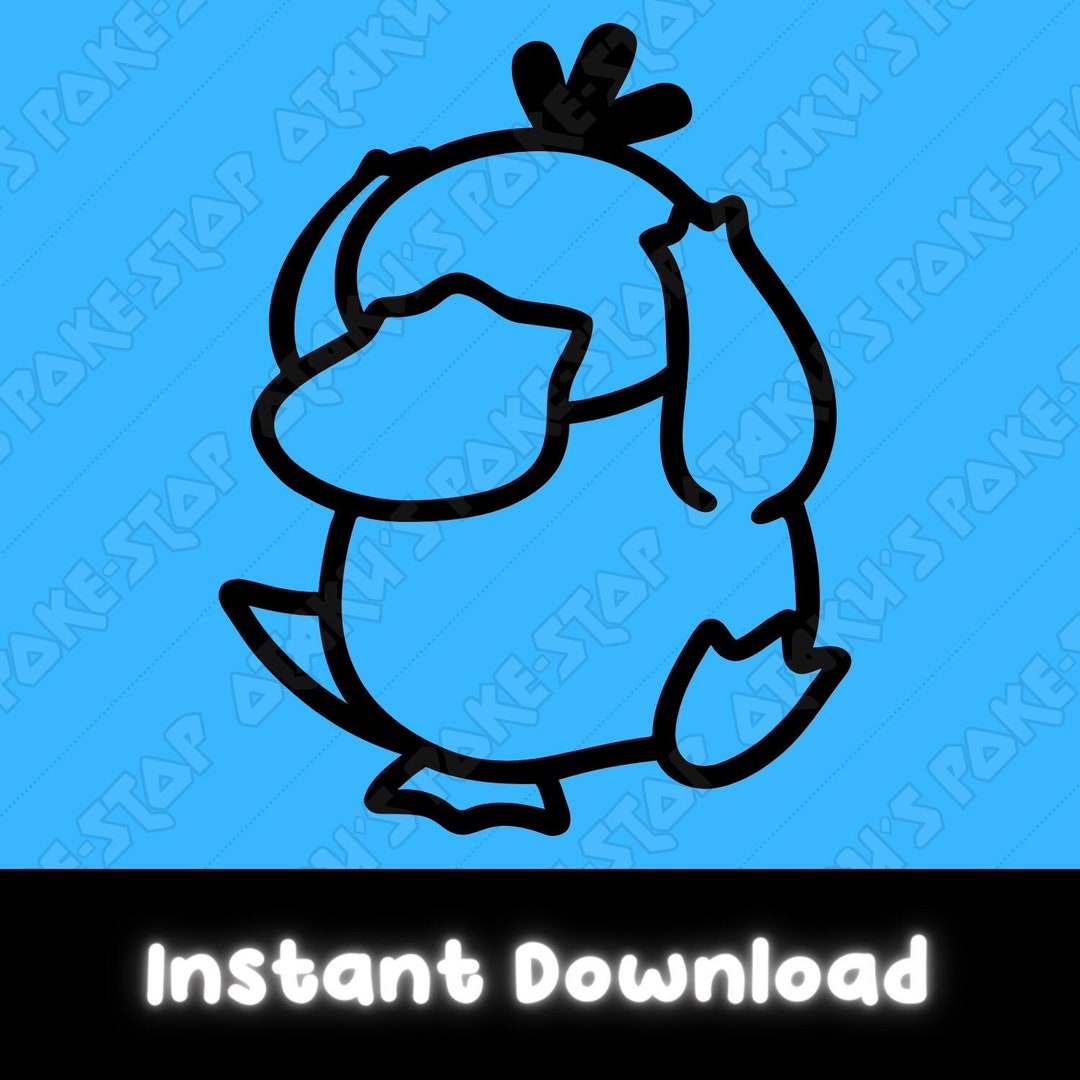 Pok Mon Svg Psyduck Svg File Svg Outline Cricut Etsy