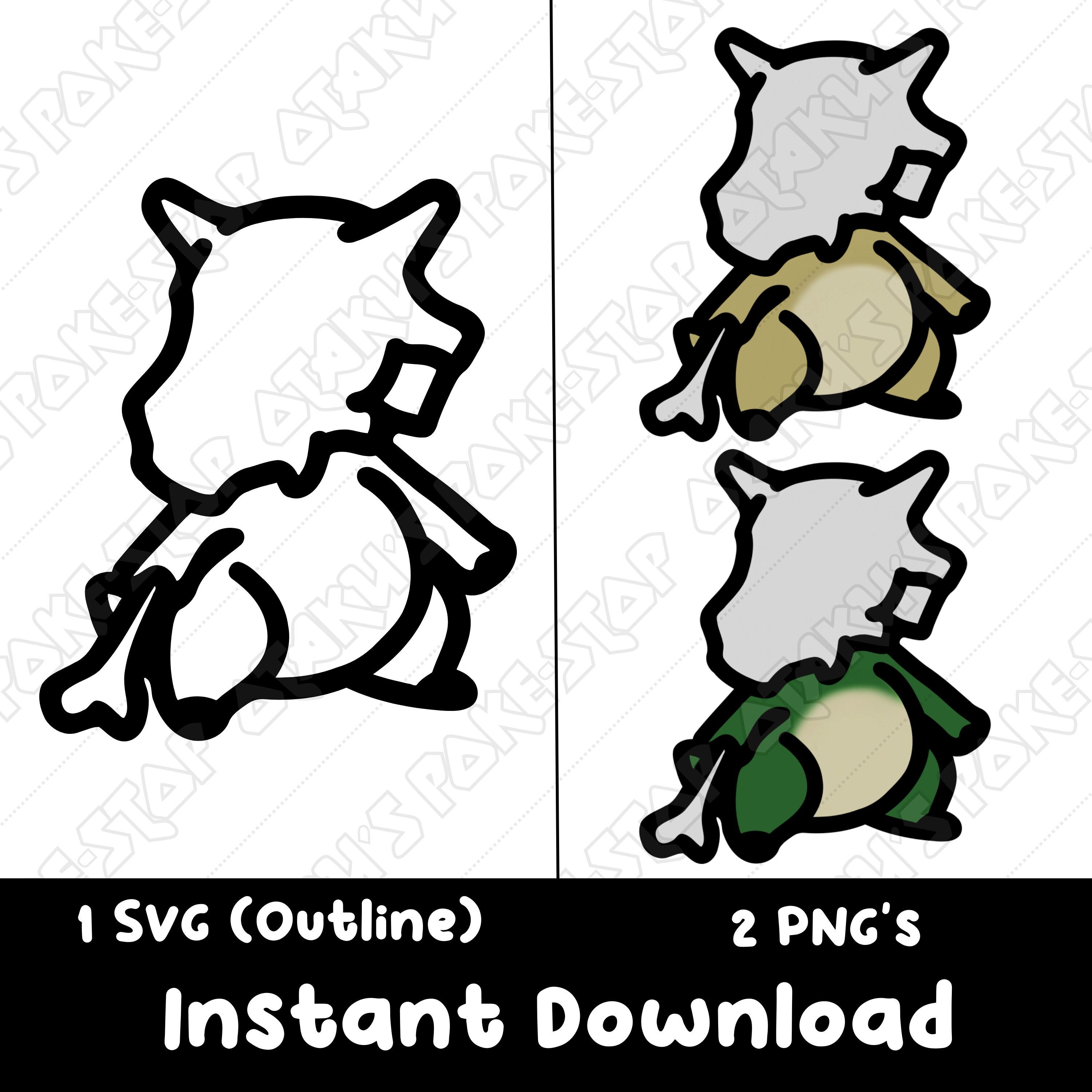 Pokémon SVG, Pokémon PNG, Cubone SVG File, Svg Outline, Cricut ...