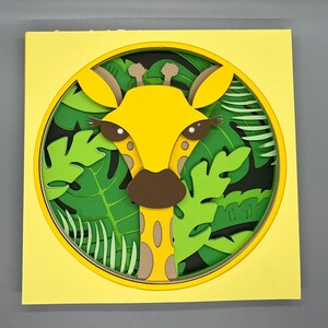 Giraffe Shadow Box, Jungle Safari Wall Art, Jungle Nursery, Layered ...