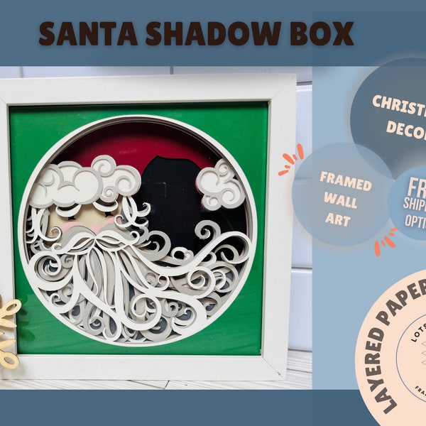 3d Santa Shadow Box - Etsy