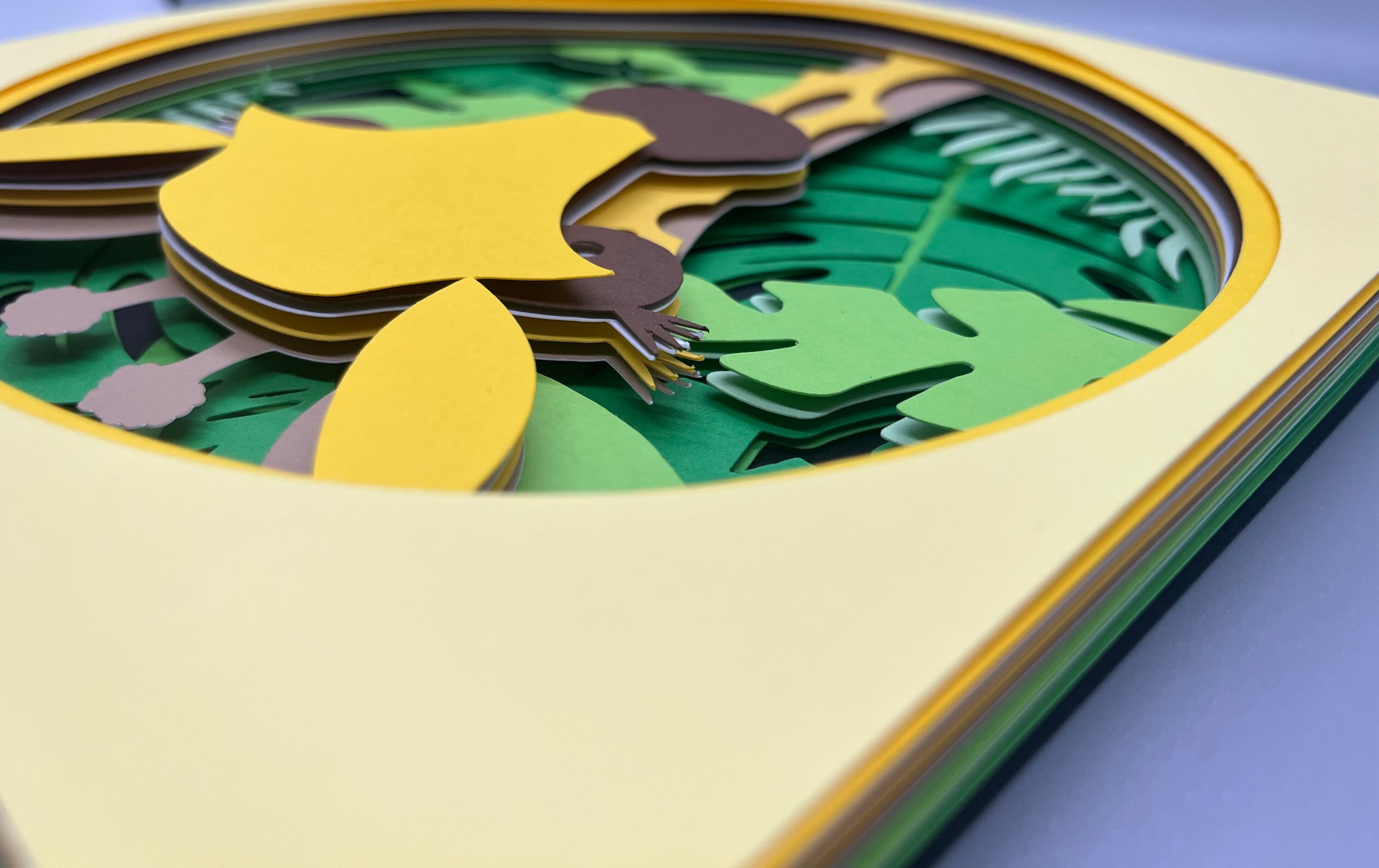 Giraffe Shadow Box, Jungle Safari Wall Art, Jungle Nursery, Layered ...