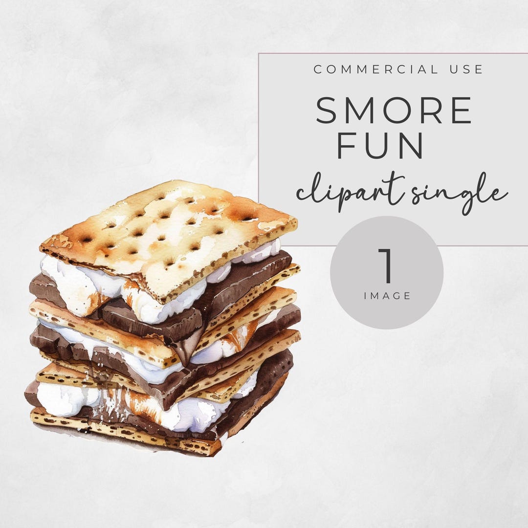 Watercolor S'mores Clipart, Camping Clipart, Camp Life, Transparent ...