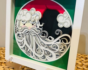 3d Santa Shadow Box - Etsy