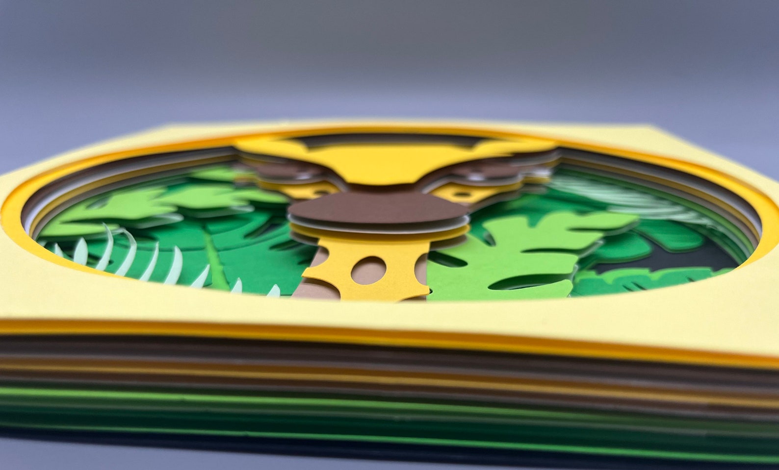 Giraffe Shadow Box, Jungle Safari Wall Art, Jungle Nursery, Layered ...