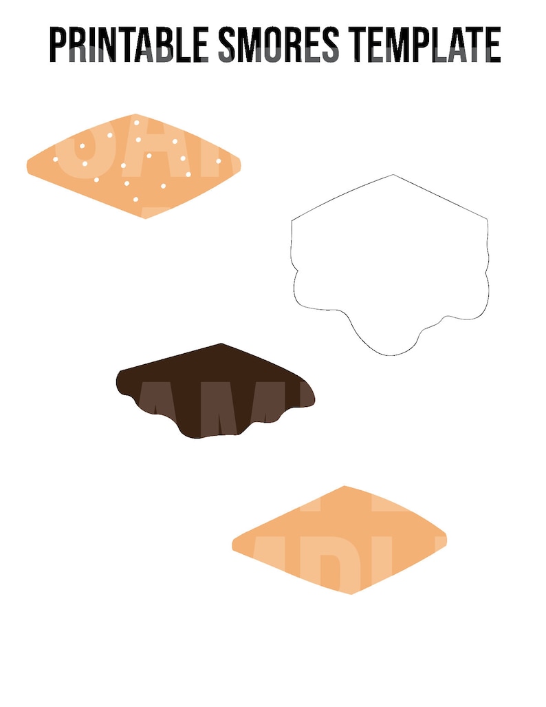 Smores Template Door Dec Cricut - Etsy