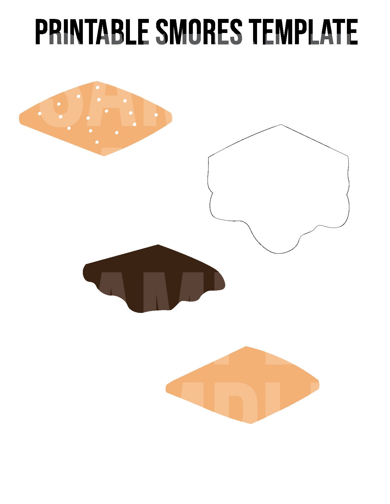 Smores Template Door Dec Cricut - Etsy