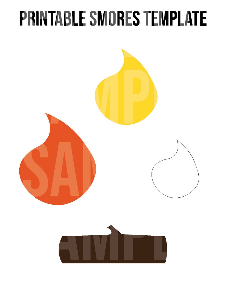 Smores Template Door Dec Cricut - Etsy