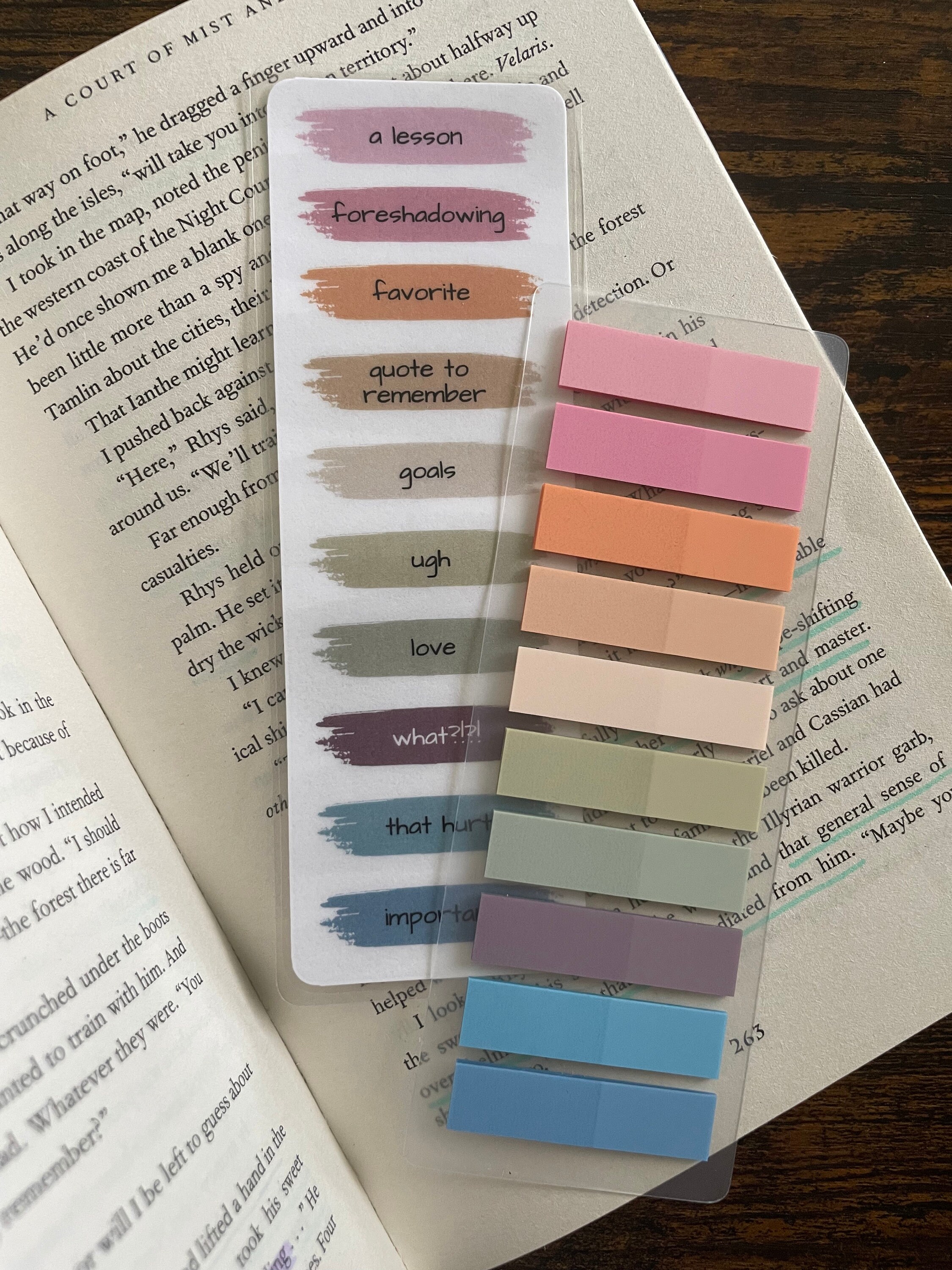 Annotating Guide Bookmark Pink/multicolor - Etsy