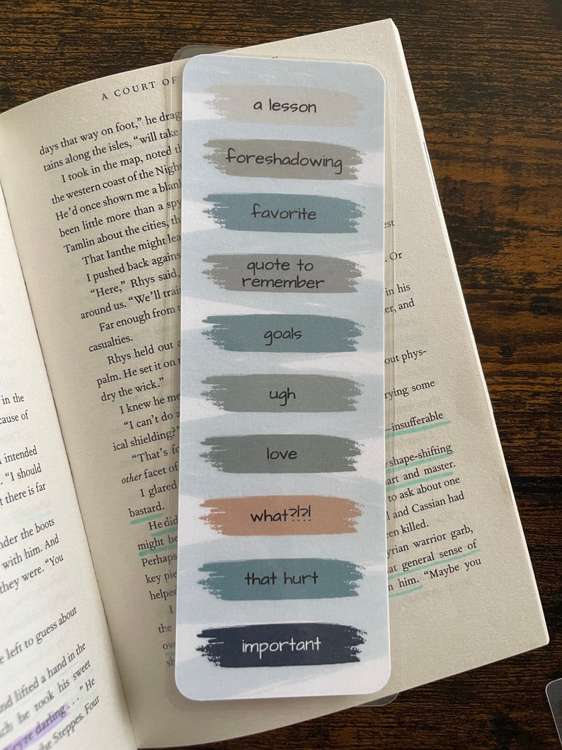 Annotating Guide Bookmark Blue - Etsy