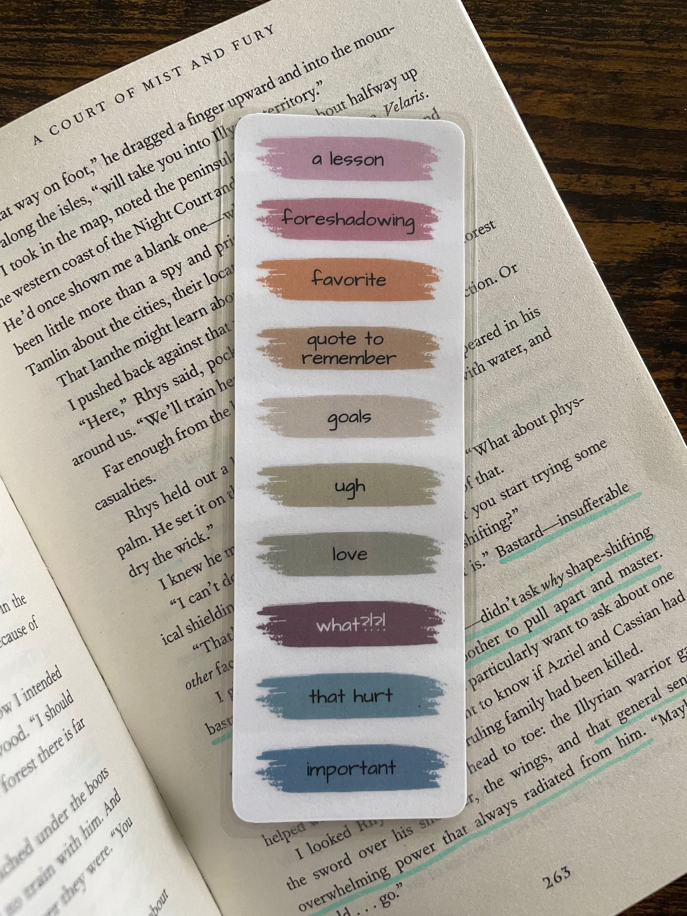Annotating Guide Bookmark Pink/multicolor - Etsy