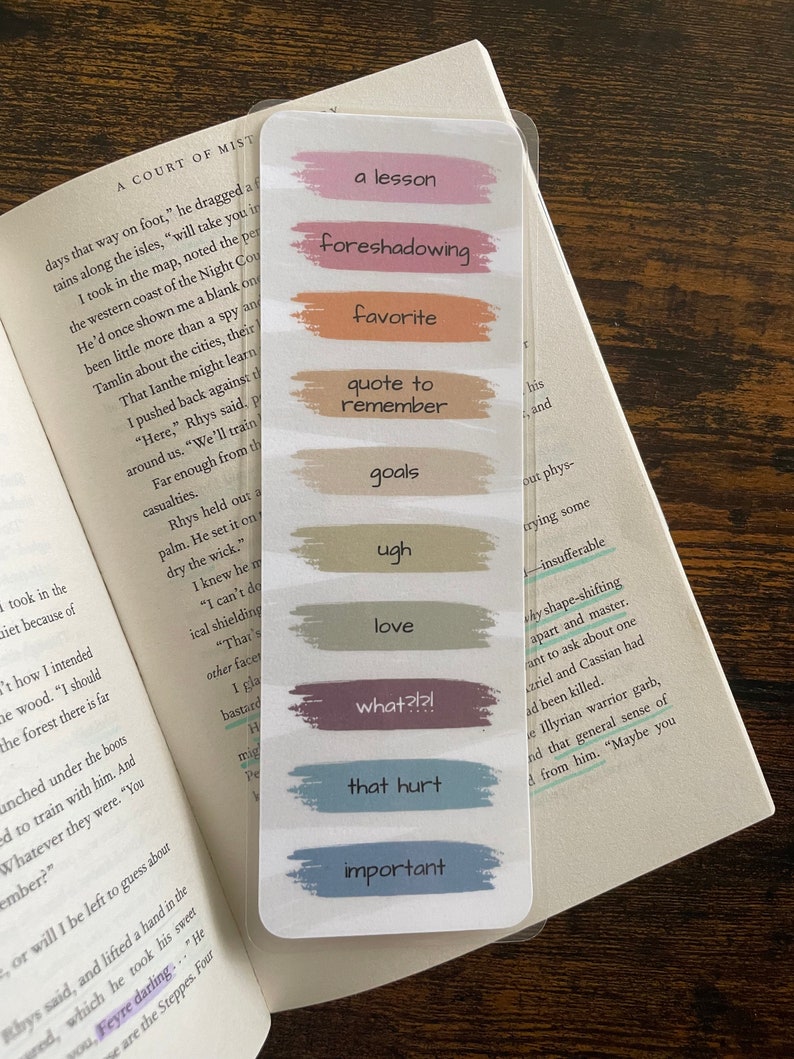 Annotating Guide Bookmark Pink/multicolor - Etsy