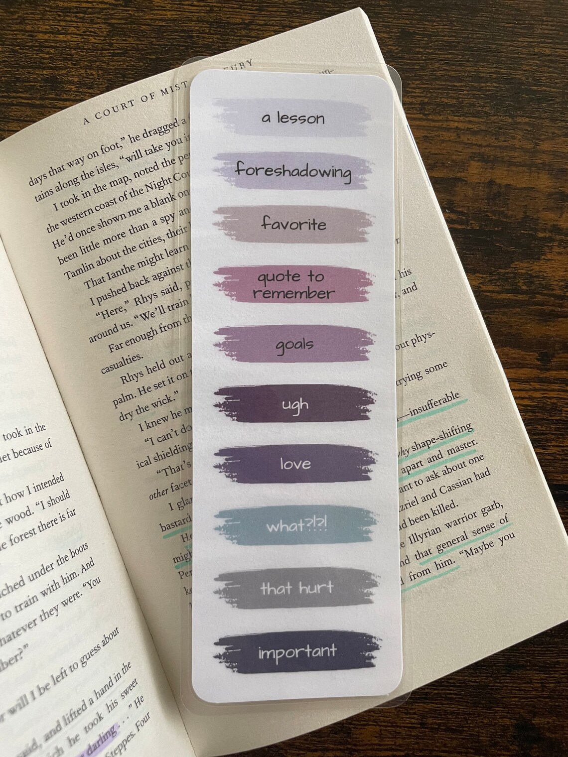 Annotating Guide Bookmark - Purple - Etsy
